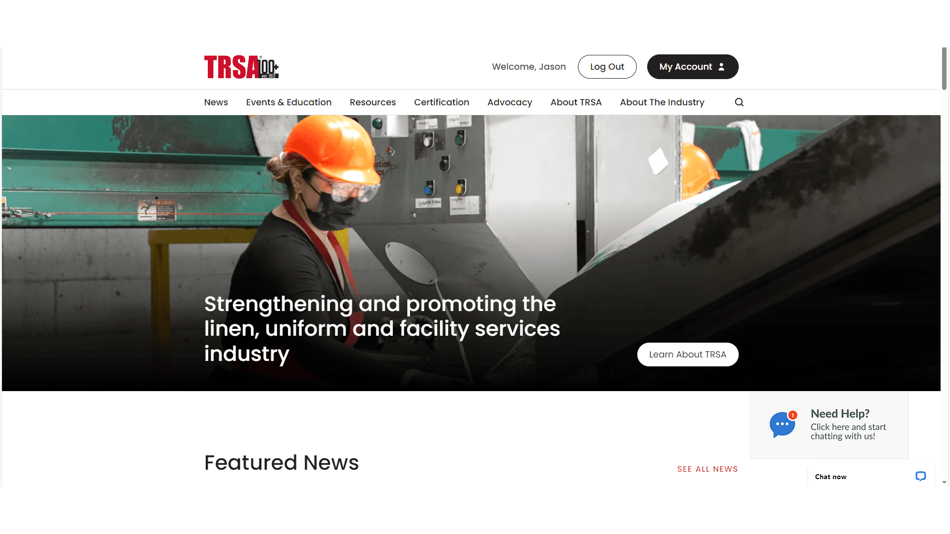 TRSA Unveils Upgraded Website - Textile Rental Services Association